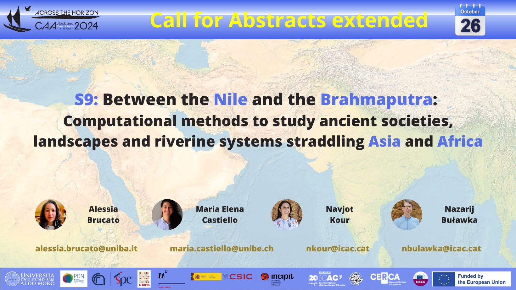 Call for papers CAA2024! S9: Computational methods to study ancient ...